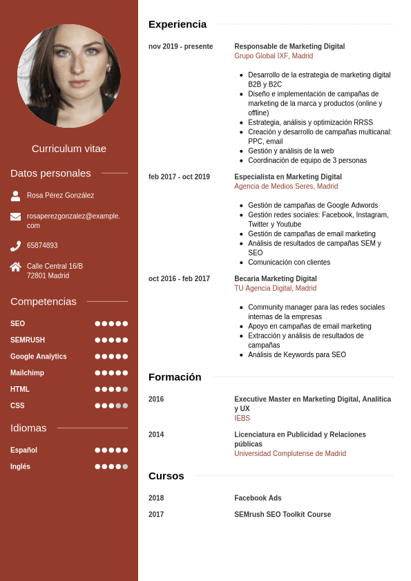 Ejemplos de currículum: Inspiración para tu CV - CVwizard