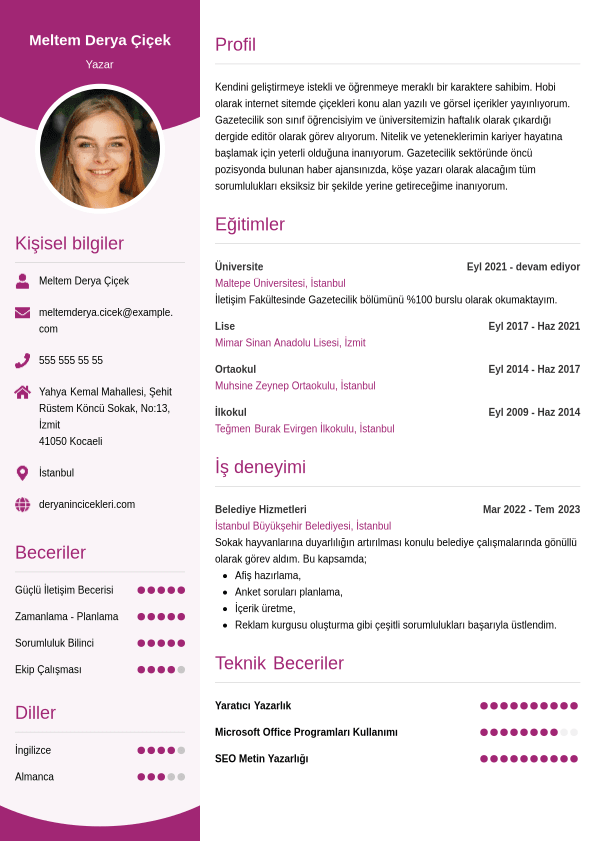 Yeni Mezun CV Örnekleri Nasıl Hazırlanır? - CVwizard