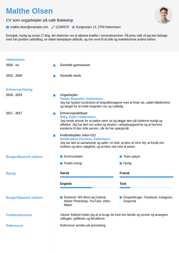 CV-skabeloner og layouts - CVwizard