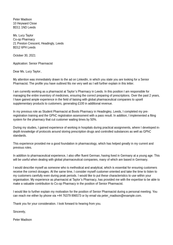 Cover letter templates - CVwizard