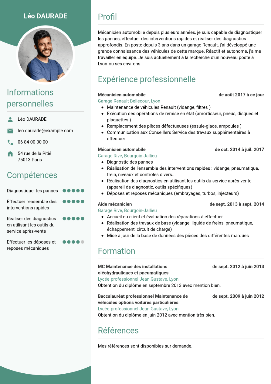 Exemple de CV pour chaque profession - CVwizard
