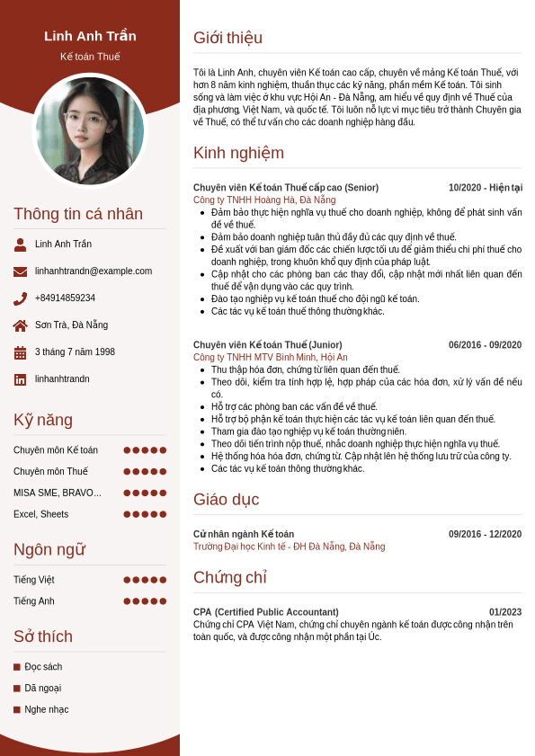 Mẫu CV và Bố cục CV chuyên nghiệp - CVwizard