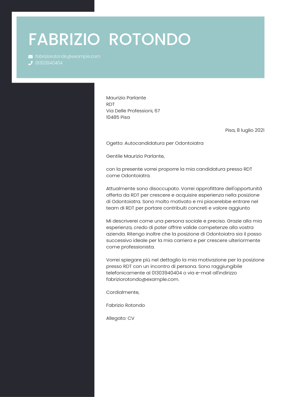 Modelli di lettera di presentazione - CVwizard