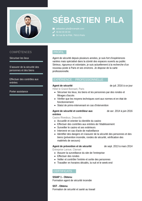 Exemple de CV agent de sécurité - CVwizard