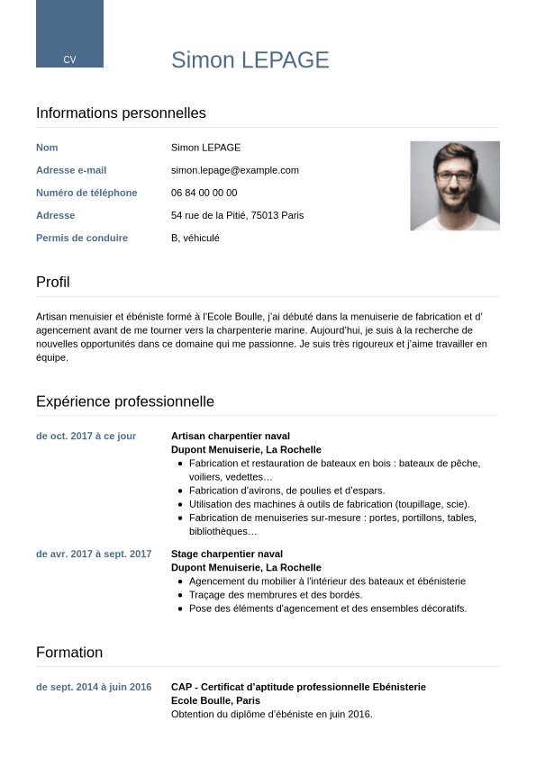 Exemple de CV pour chaque profession - CVwizard