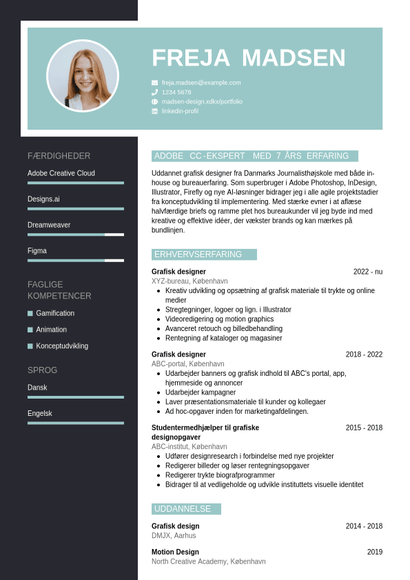 Grafisk designer CV-eksempel - CVwizard