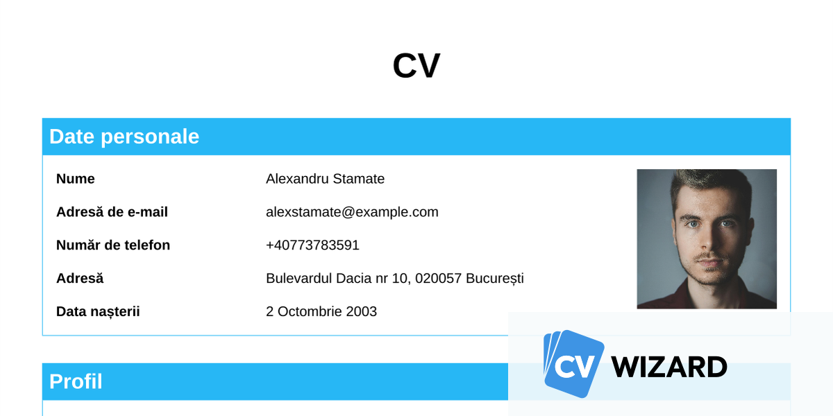 Exemplu de CV de student - CVwizard