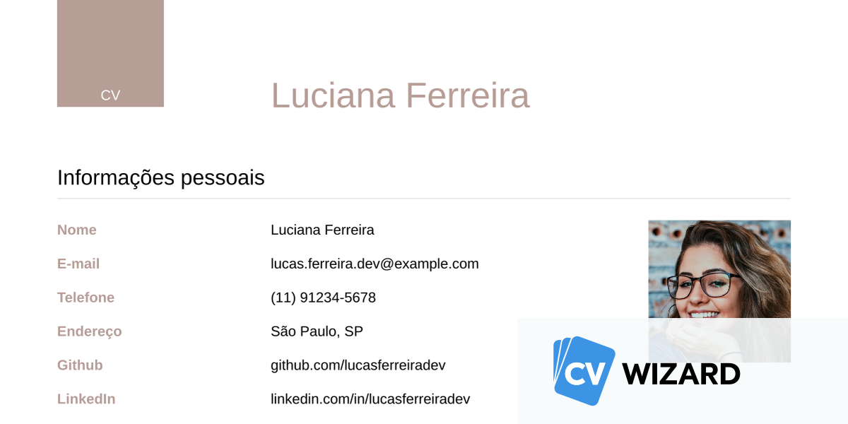 Exemplo de currículo de TI em 2025 - CVwizard